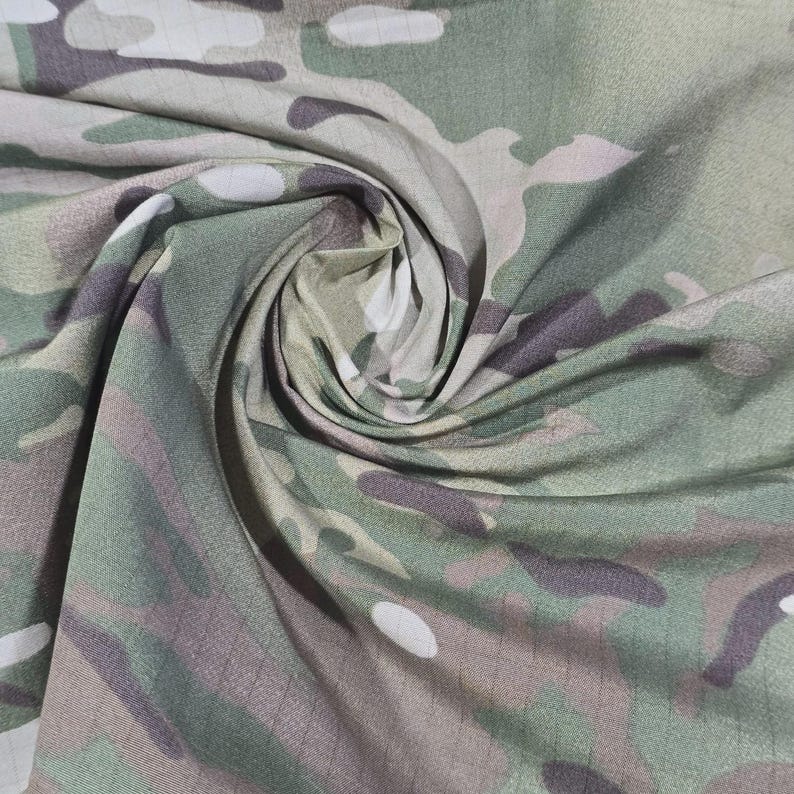 Camo Green Cotton Material Army Camouflage Dress Craft Jacket Fabric 58 ...