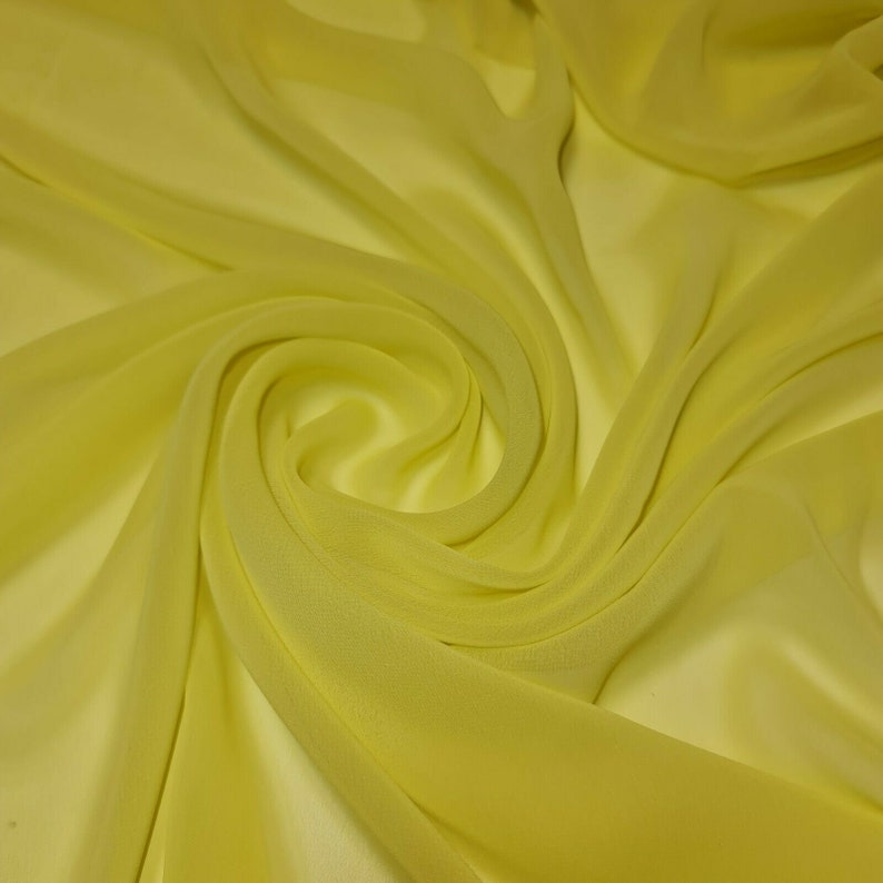 Sheer Poly Crepe Chiffon Fabric Semi-transparent Drape Dress Craft ...