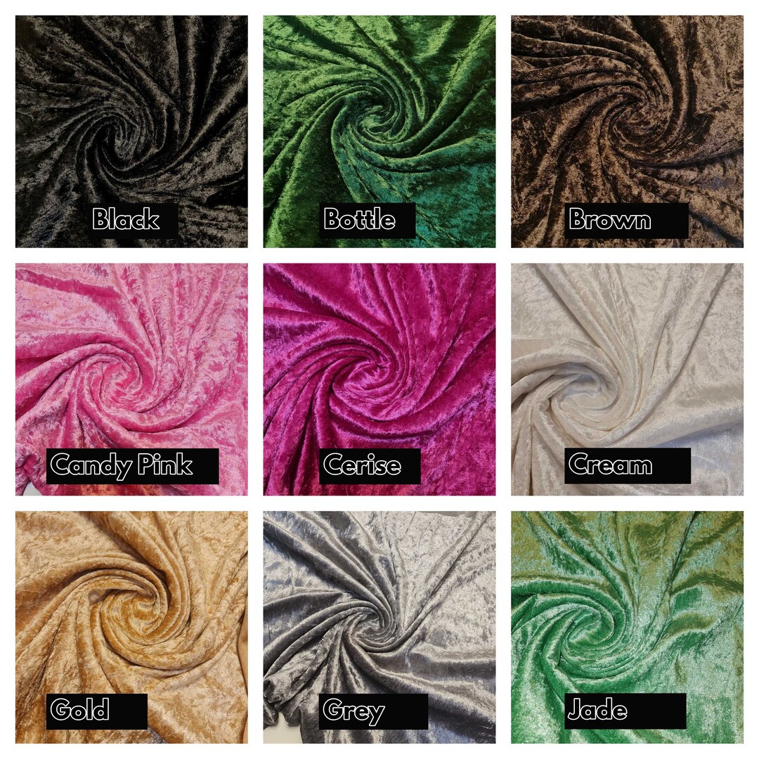 Premium Crushed Velvet Fabric Craft Stretch Velour Material 150cm-ep - Etsy