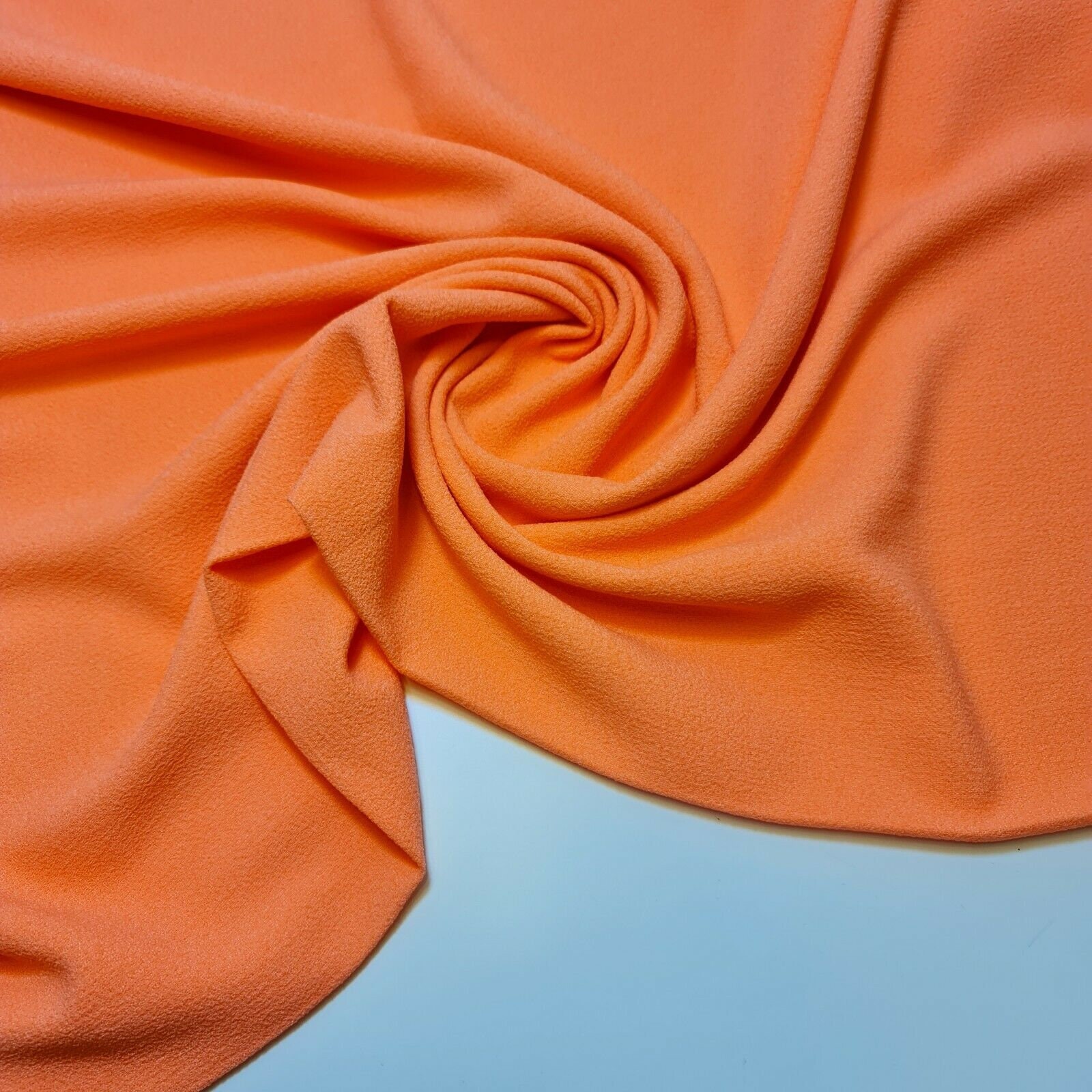 Neon Coral Poly Crepe Fabric Dress Decoration Drape Material - Etsy