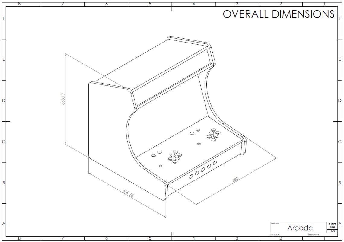 COMPLETE Bar Top Arcade Template/plans - Etsy