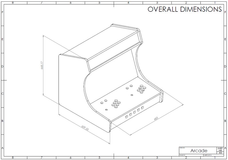 COMPLETE Bar Top Arcade Template/plans - Etsy