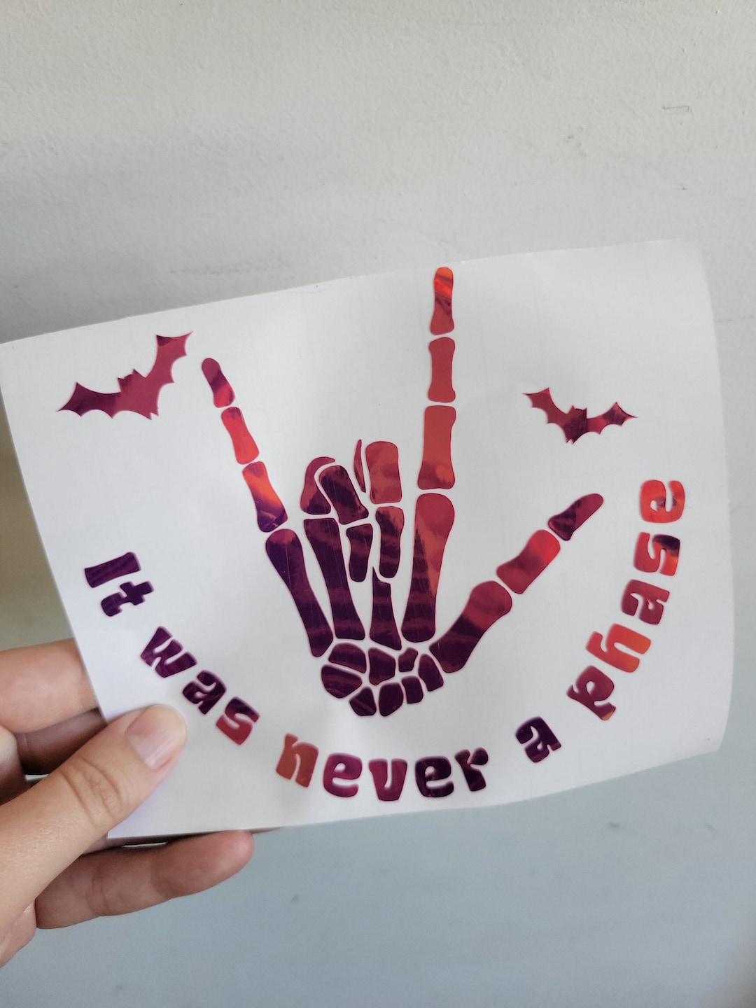 It Was Never A Phase, Vinyl Decal, Car Sticker, Laptop Sticker, Elder ...