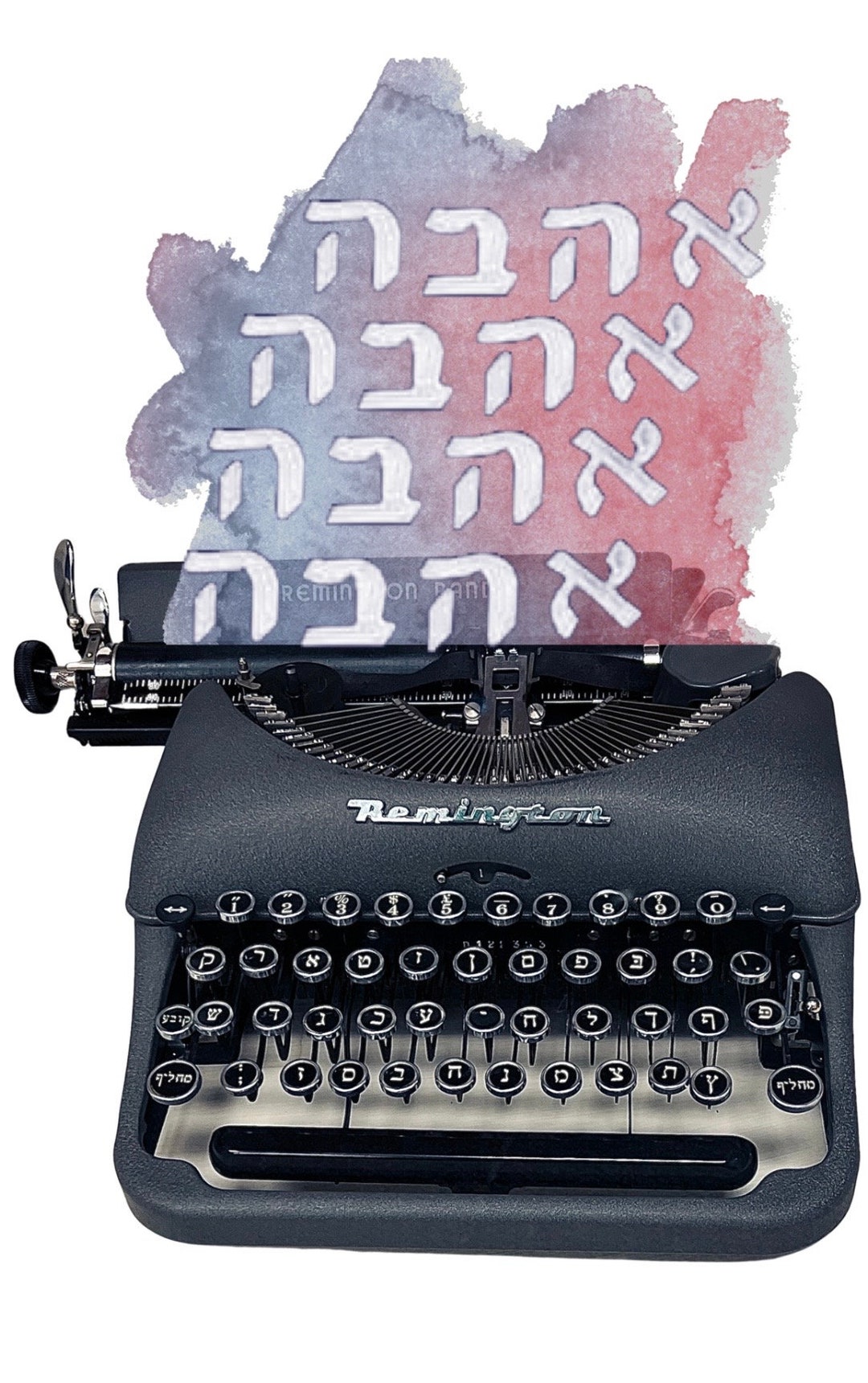 Various Print Sizes - Hebrew Vintage Remington Typewriter Photography ...