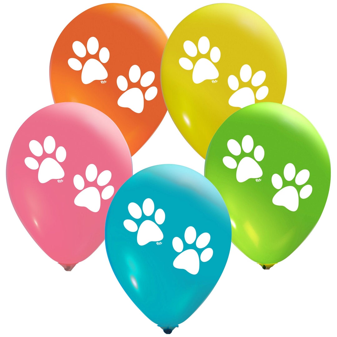 Paws Printed Balloons Bag of 16 Animal Dog Party Birthday - Etsy