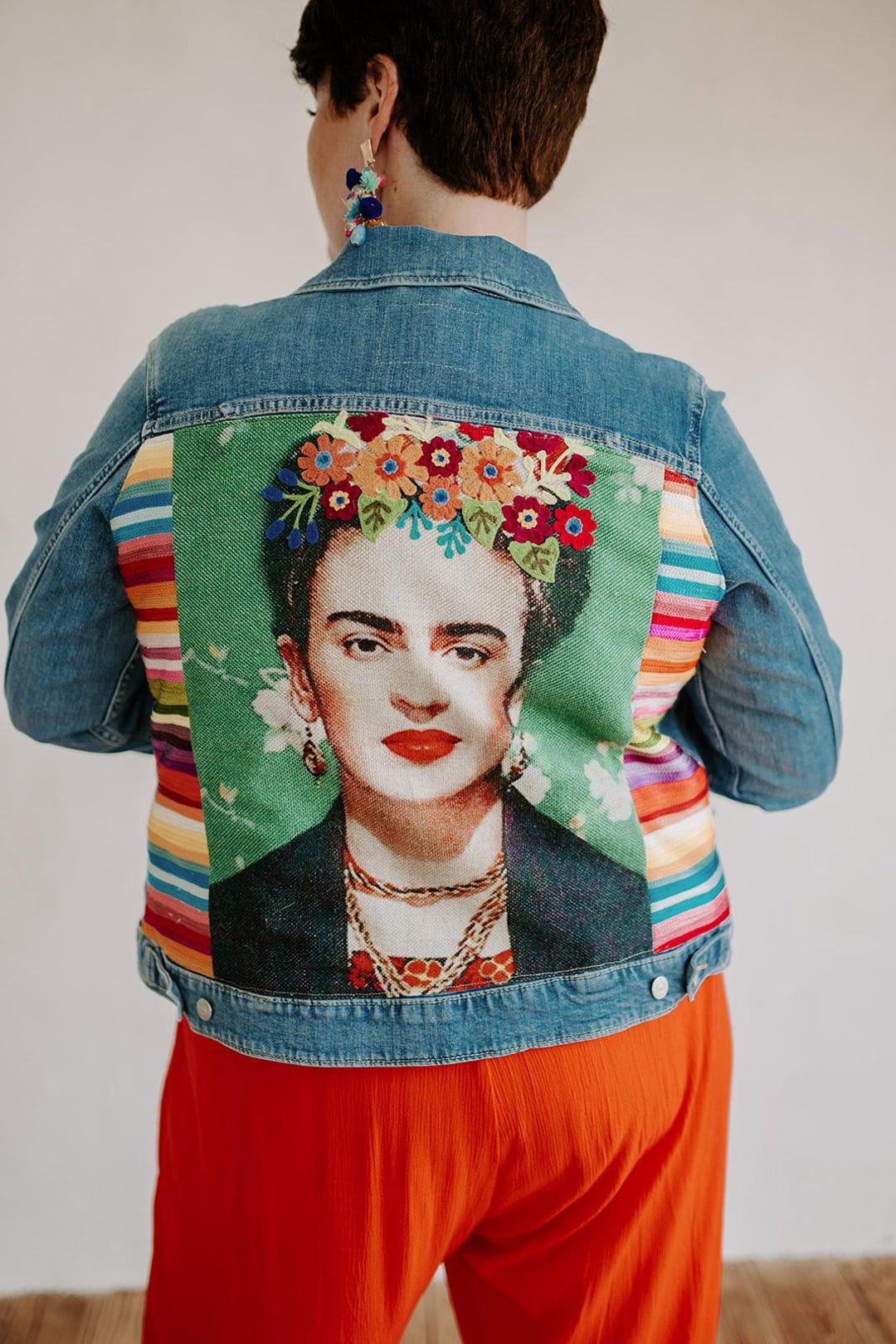 Frida Fiesta Denim Jacket - Etsy