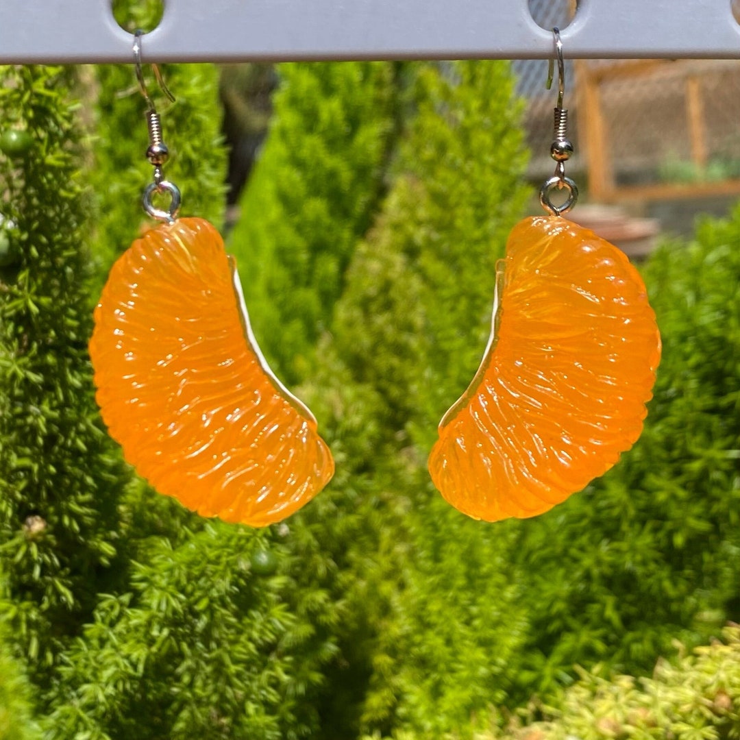 Orange Slice Earrings Lightweight Food - Etsy