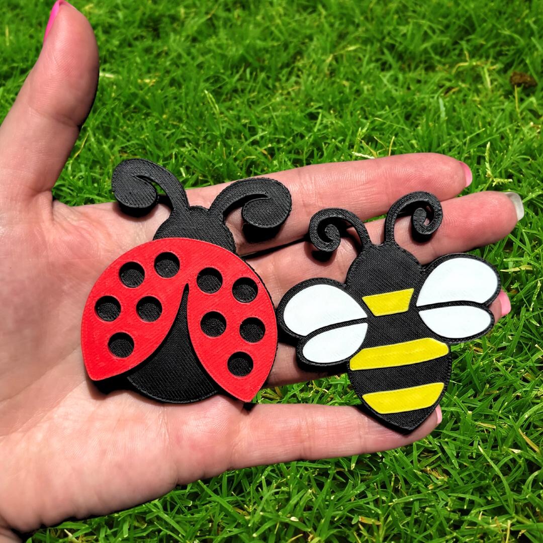 Bug Magnets Ladybug and Bee 3D Printed Home Decor - Etsy