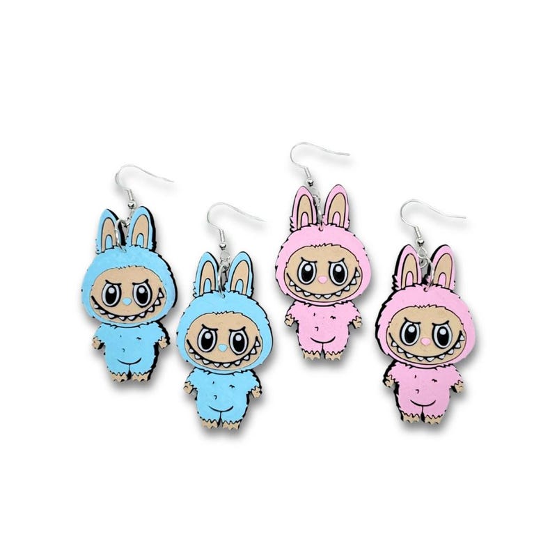 Labubu earring 3d print - Etsy.de