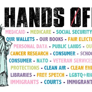 24x18 “hands Off” Protest Yard Sign – Stand Loud. Stand Proud (multiple ...