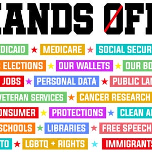 24x18 “hands Off” Protest Yard Sign – Stand Loud. Stand Proud (multiple ...