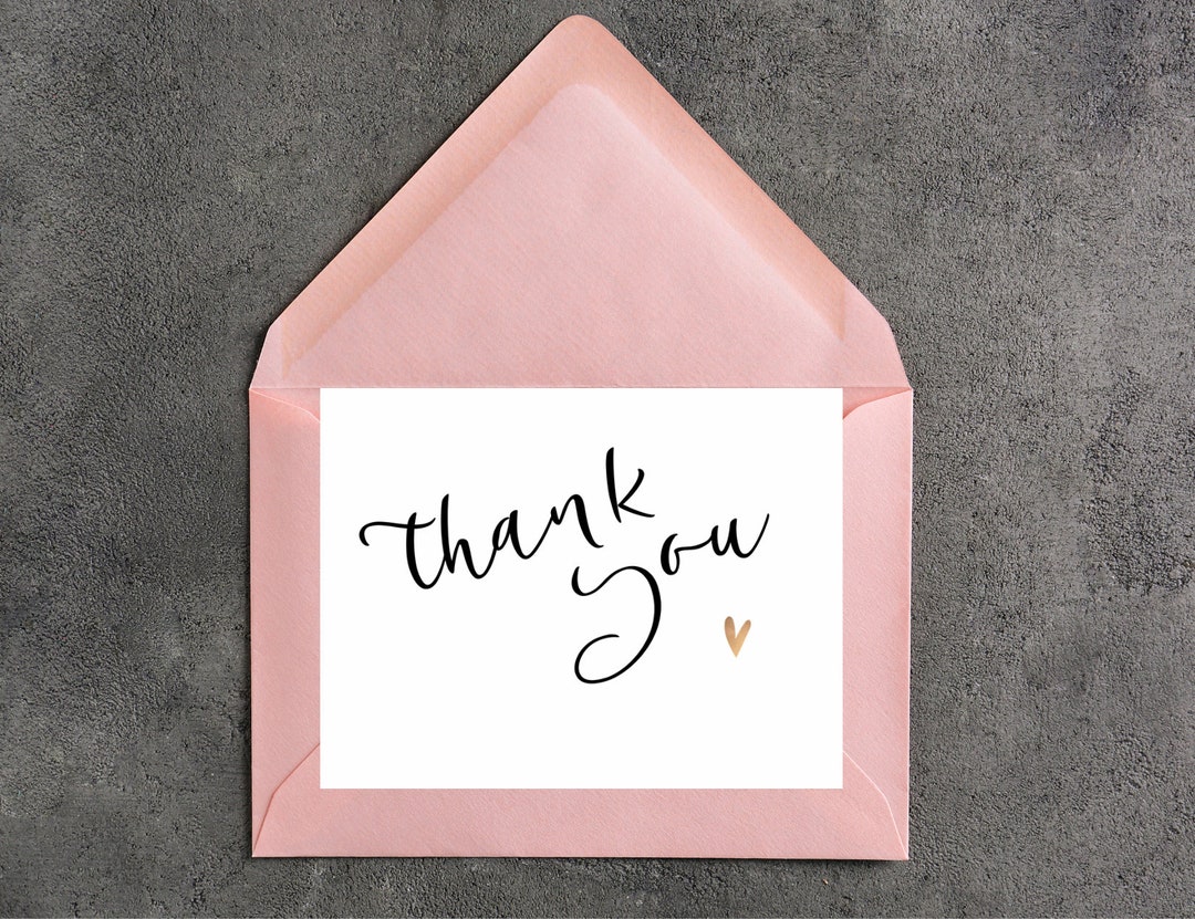 Thanks Card thank You Note, Thank You Very Much, Personalised Thanks - Etsy