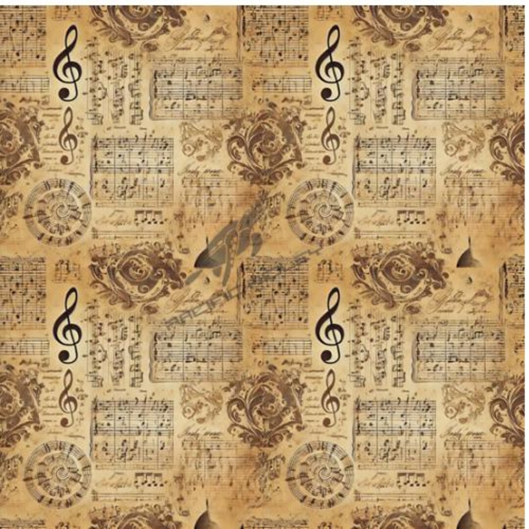 Vintage Music Notes Digital Paper – Seamless Repeat Pattern for ...