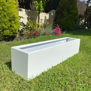 White Aluminium Metal Window Box Planter - Etsy