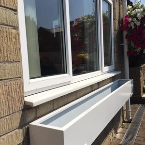 White Aluminium Metal Window Box Planter - Etsy