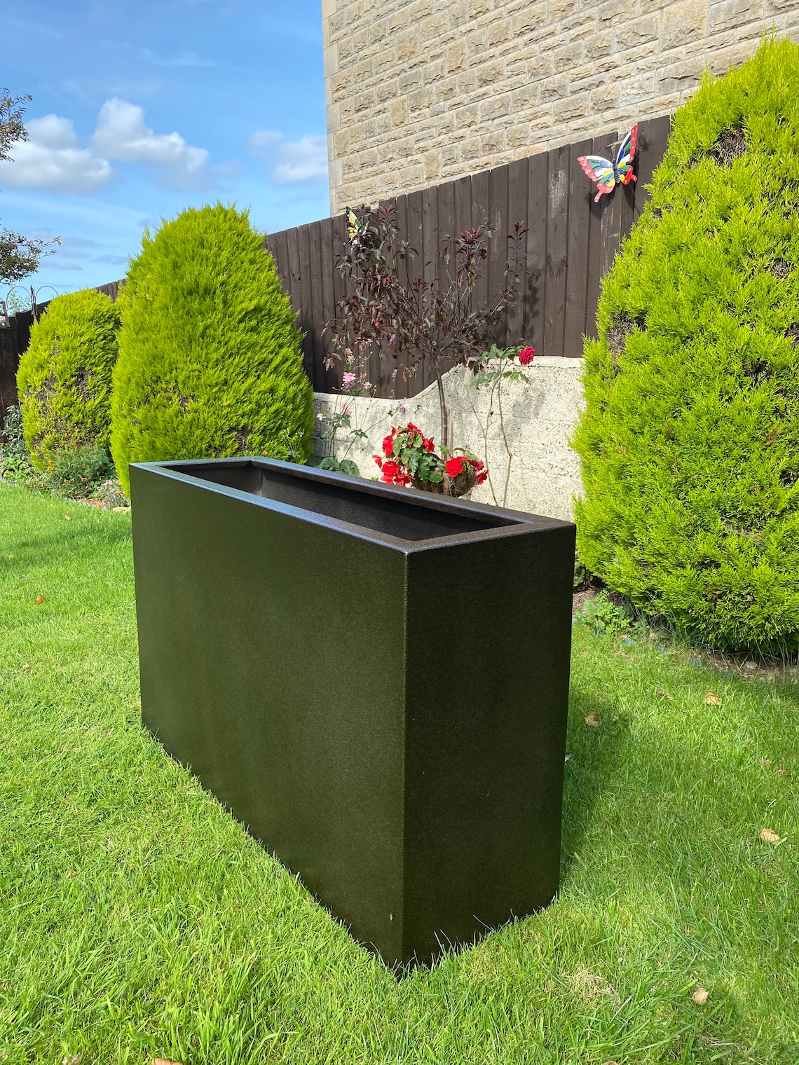 Tall Large Bronze Aluminium Garden Planter - Etsy UK