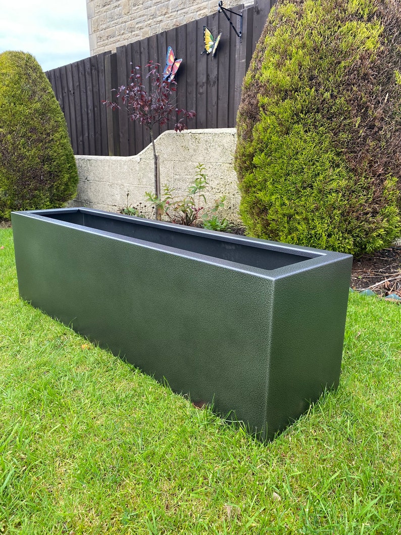 Extra Large Grey/ Silver Aluminium Garden Planter - Etsy UK