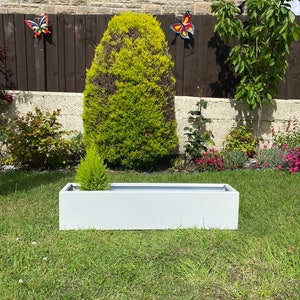 White Aluminium Metal Window Box Planter - Etsy