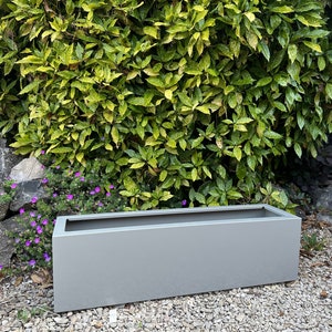Stone Grey Aluminium Metal Garden Planter Pot Trough - Etsy