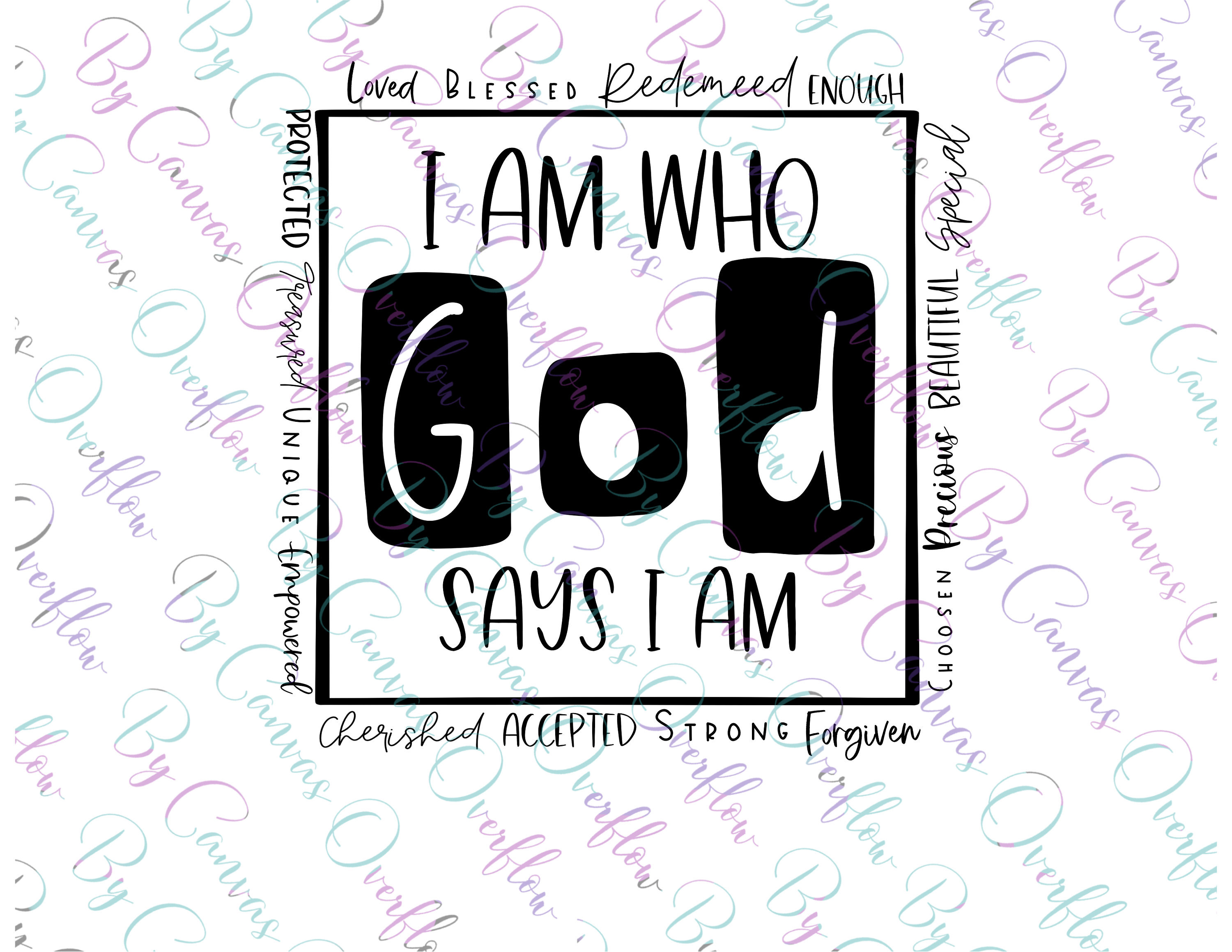I Am Who God Says I Am Biblical Image - Etsy