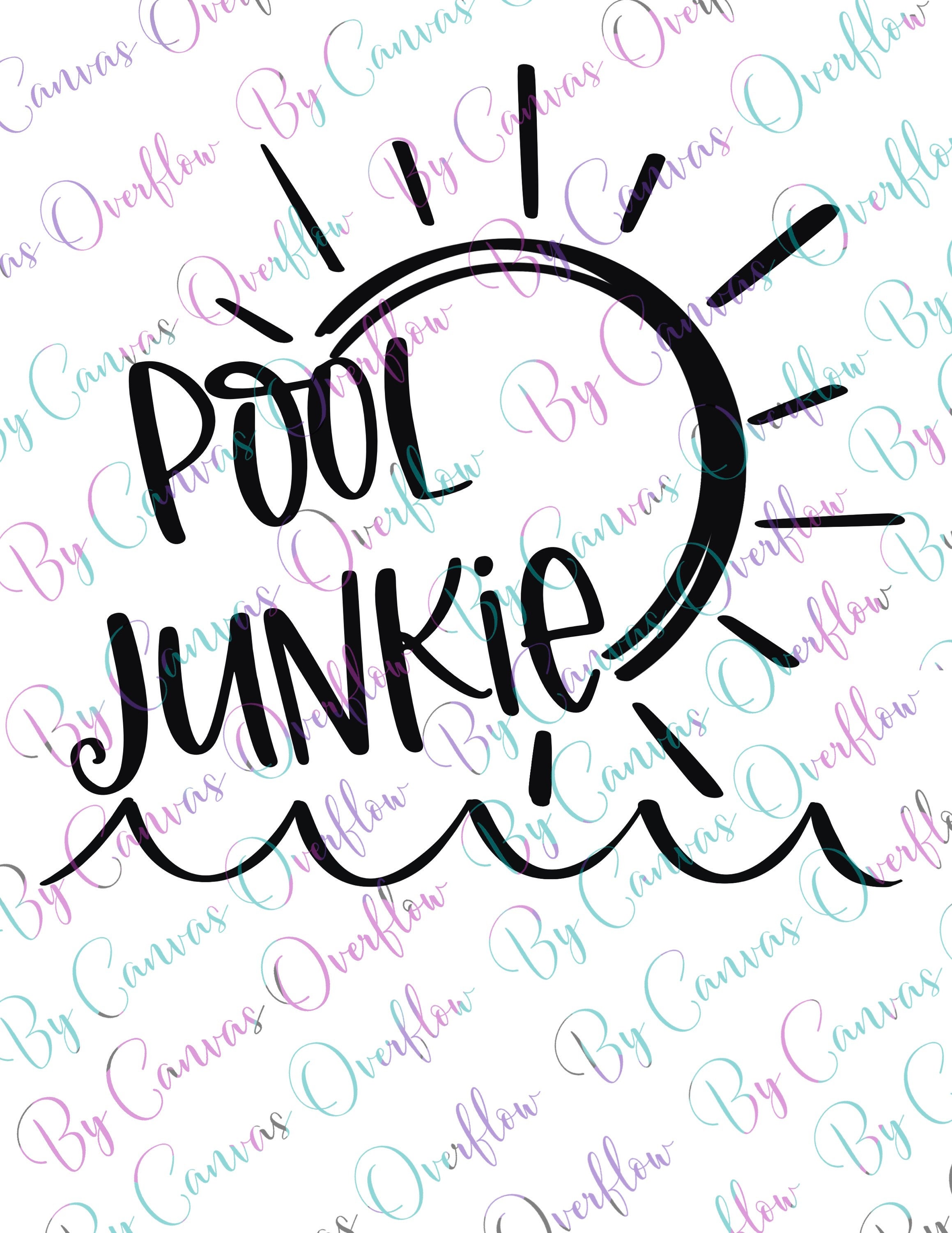 Pool Junkie Digital Image - Etsy