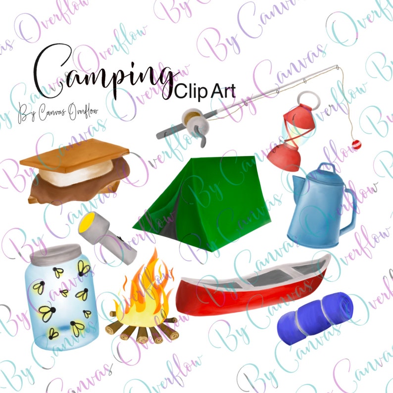 Camping Clip Art - Etsy