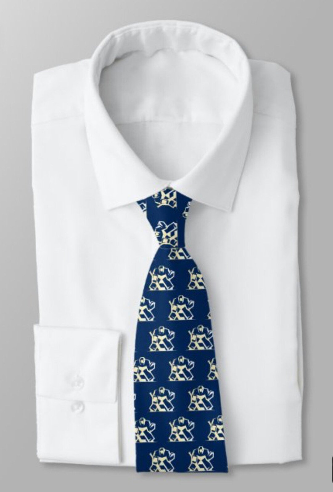 Blue & Yellow Hockey Goalie Tie – Polyester Suit Necktie | Goalie Gift ...
