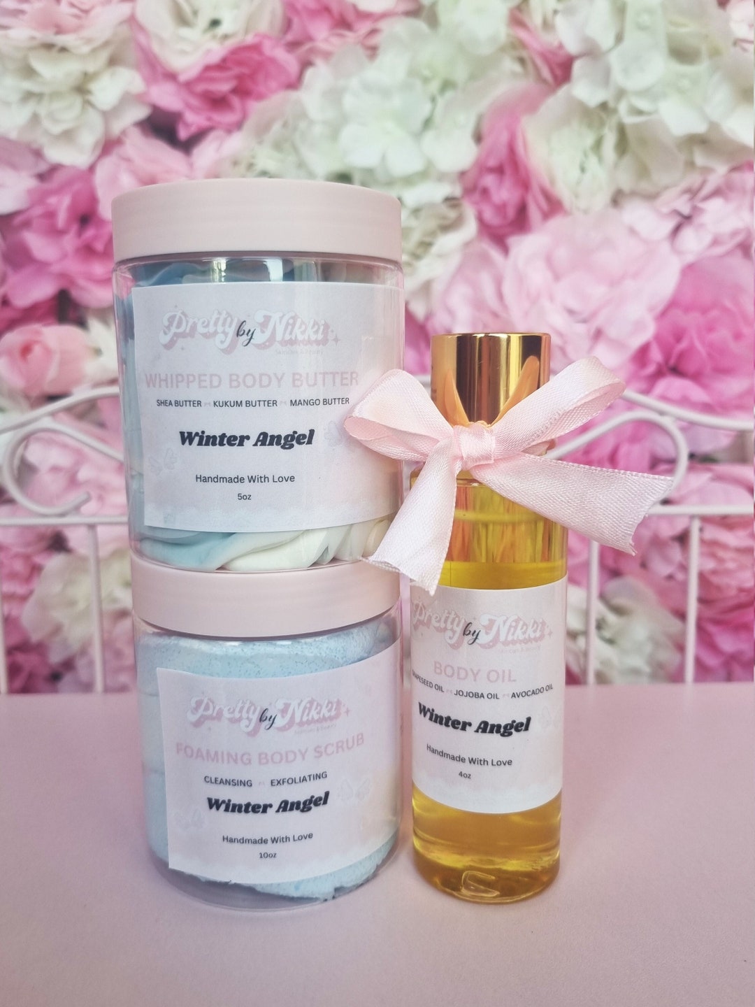 Winter Angel Bodycare Set | Whipped Body Butter, Body Scrub, Body Oil ...