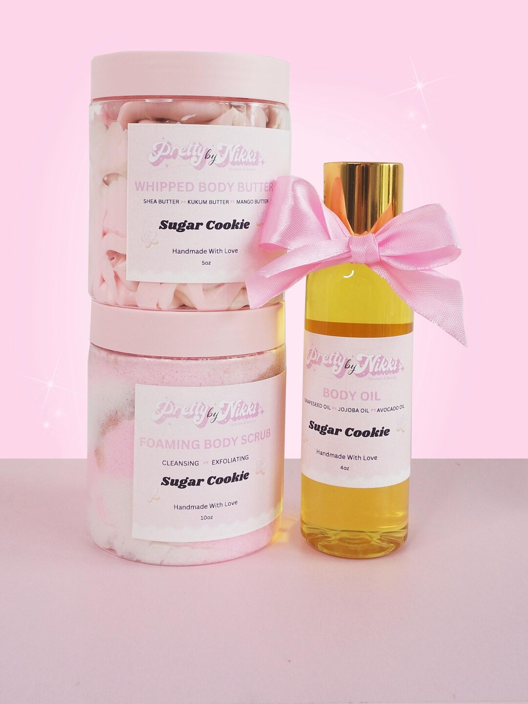 Sugar Cookie Bodycare Set | Whipped Body Butter, Body Scrub, Body Oil ...