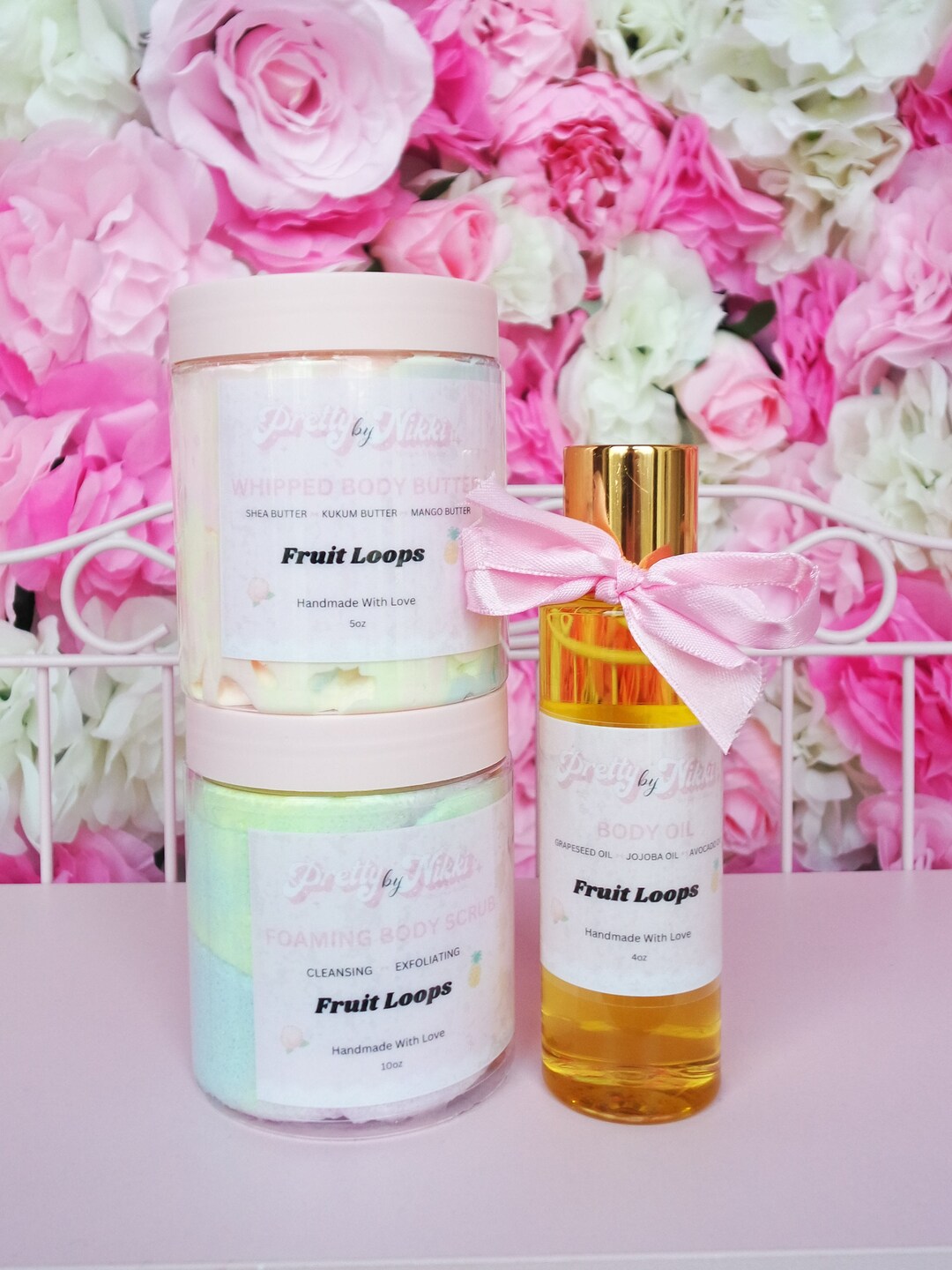 Fruit Loops Bodycare Set | Whipped Body Butter, Body Scrub, Body Oil ...