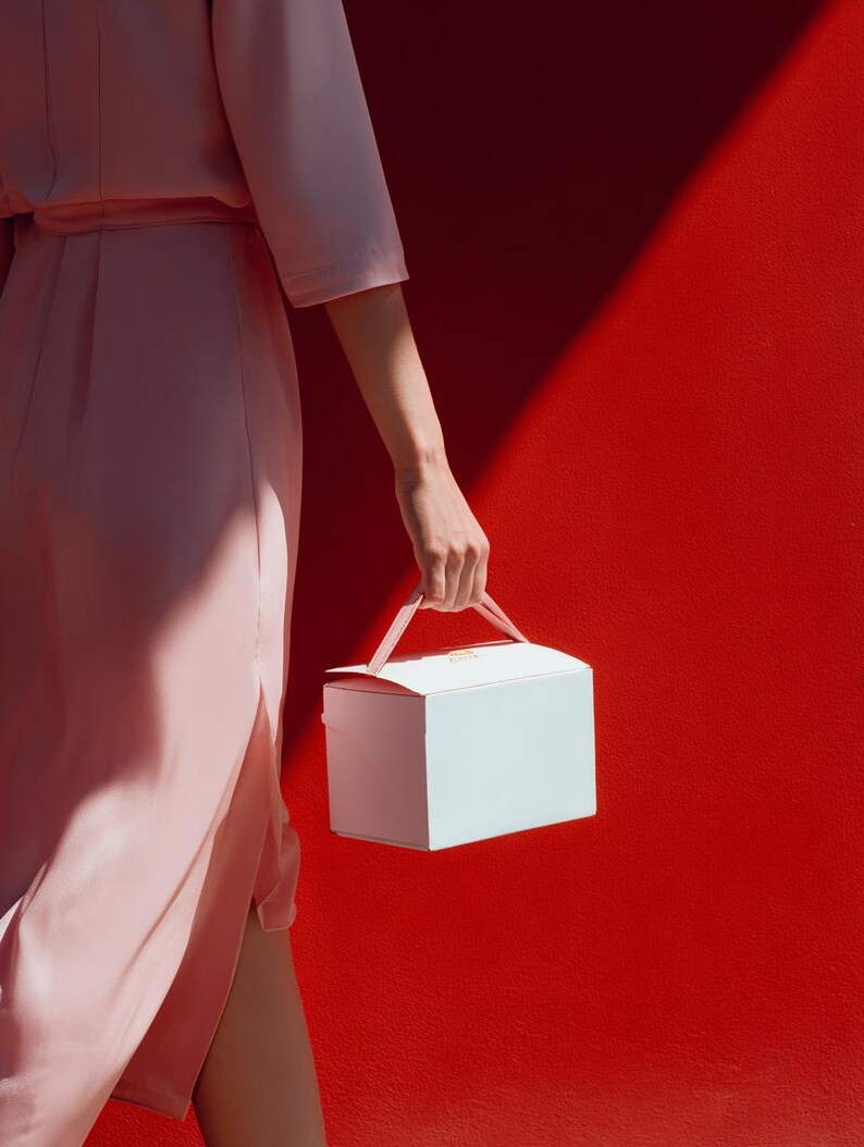 Blank Dessert and Bakery Packaging Mockup Set White Cake Box Donut Box ...