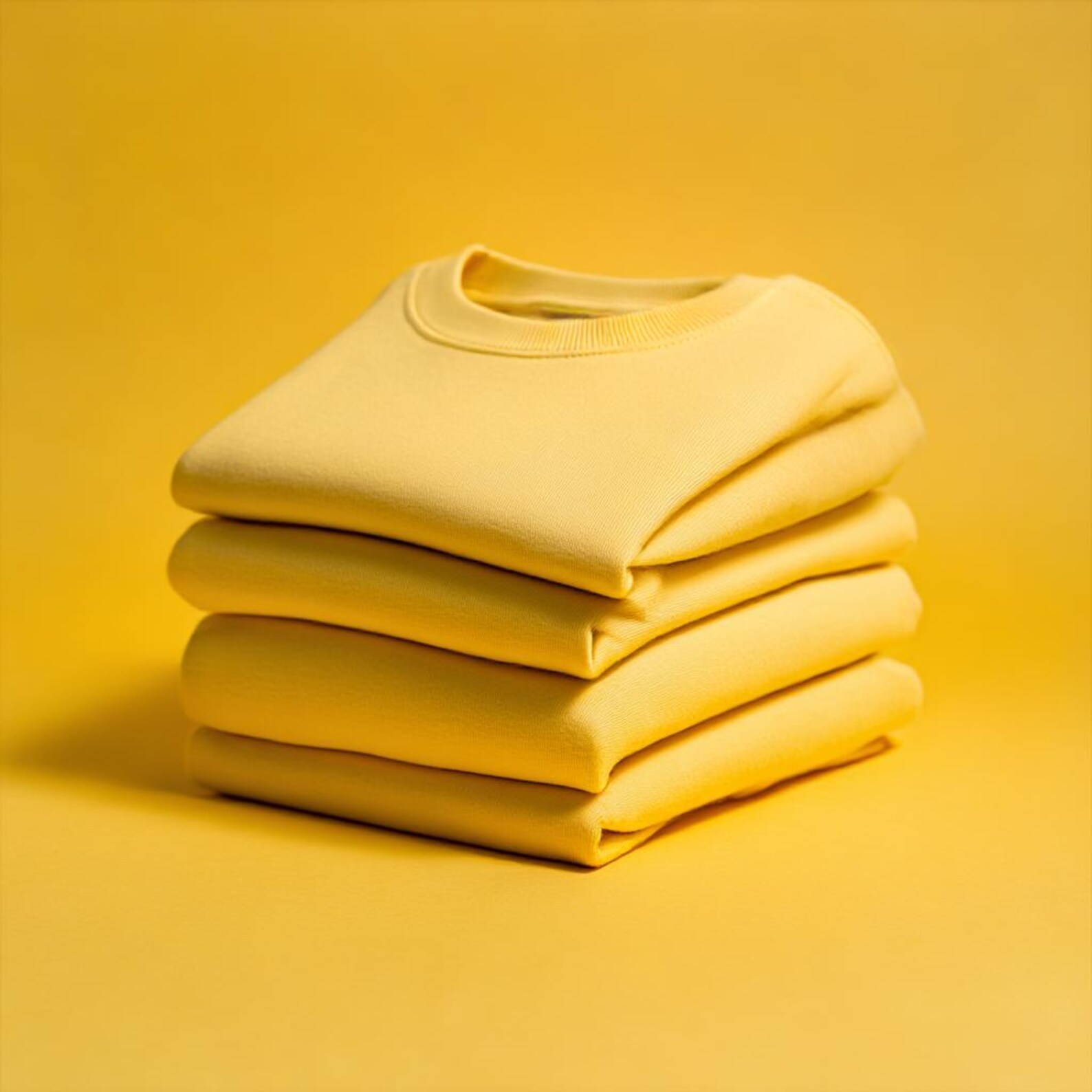 Set of 5 Yellow Blank Mockup Set, Bright Product, Apparel and Lifestyle ...