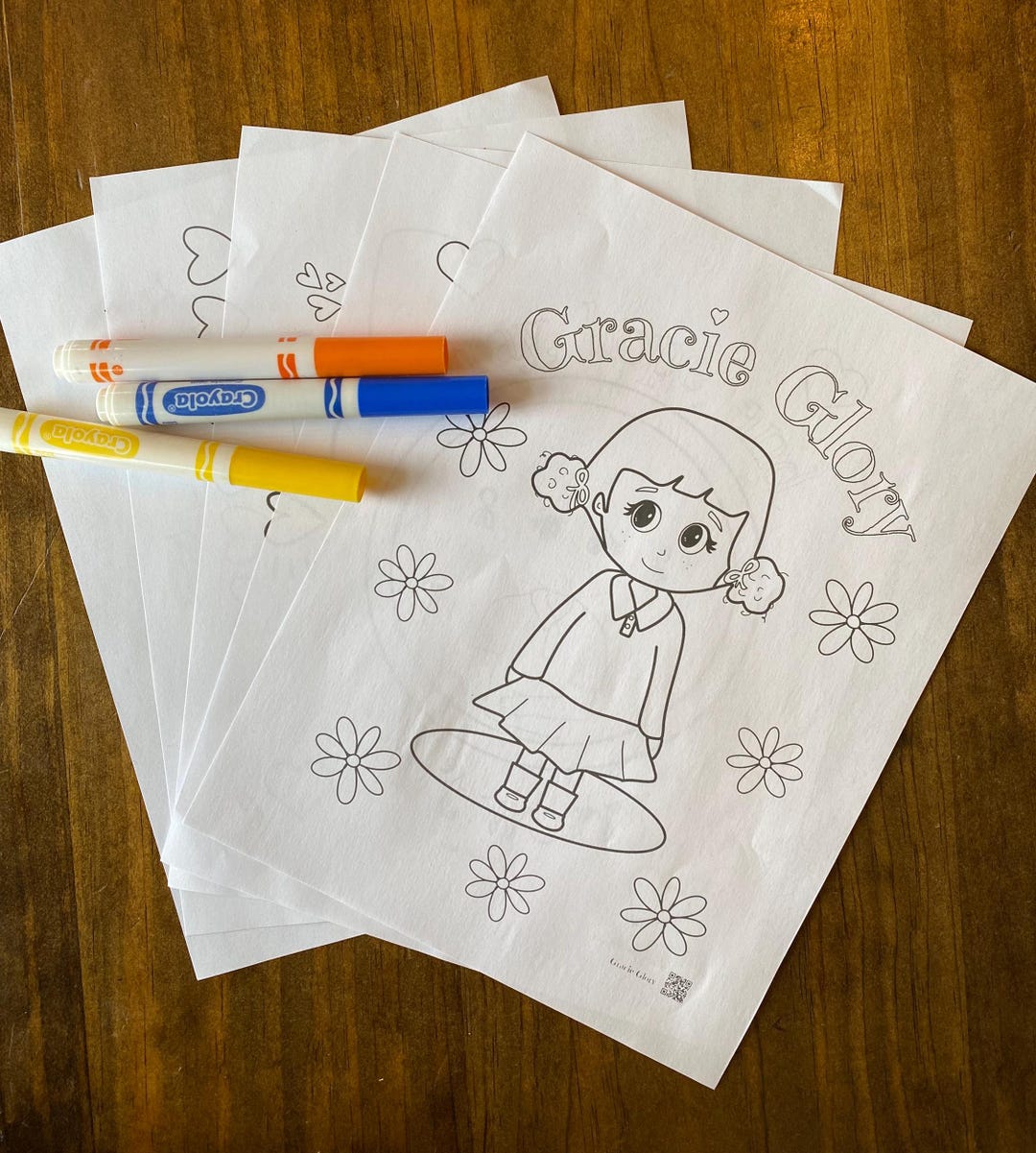 Gracie Glory: 5 Coloring Pages - Etsy