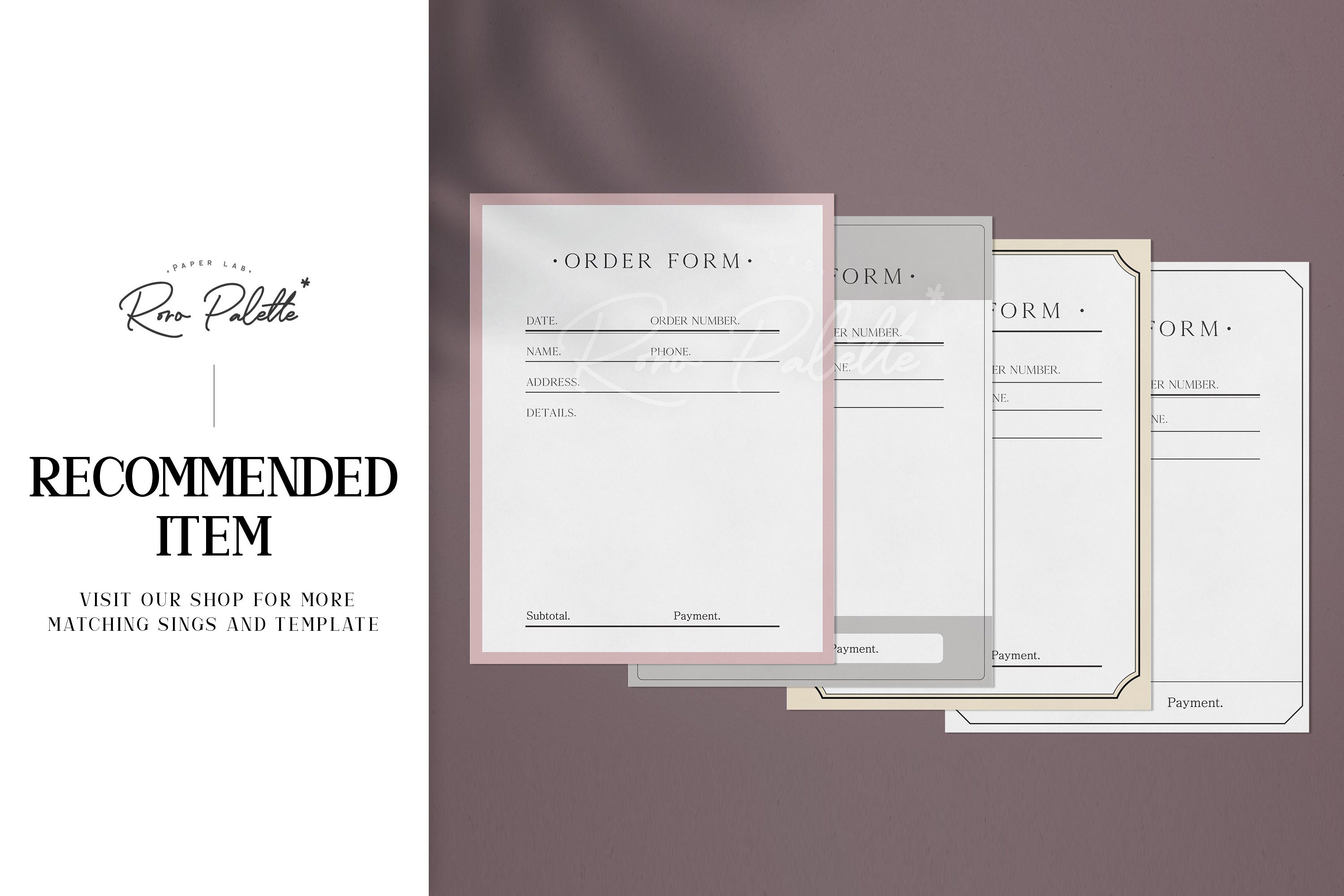 PRINTABLE Receipt Template Pink Receipt Receipt Form | Etsy