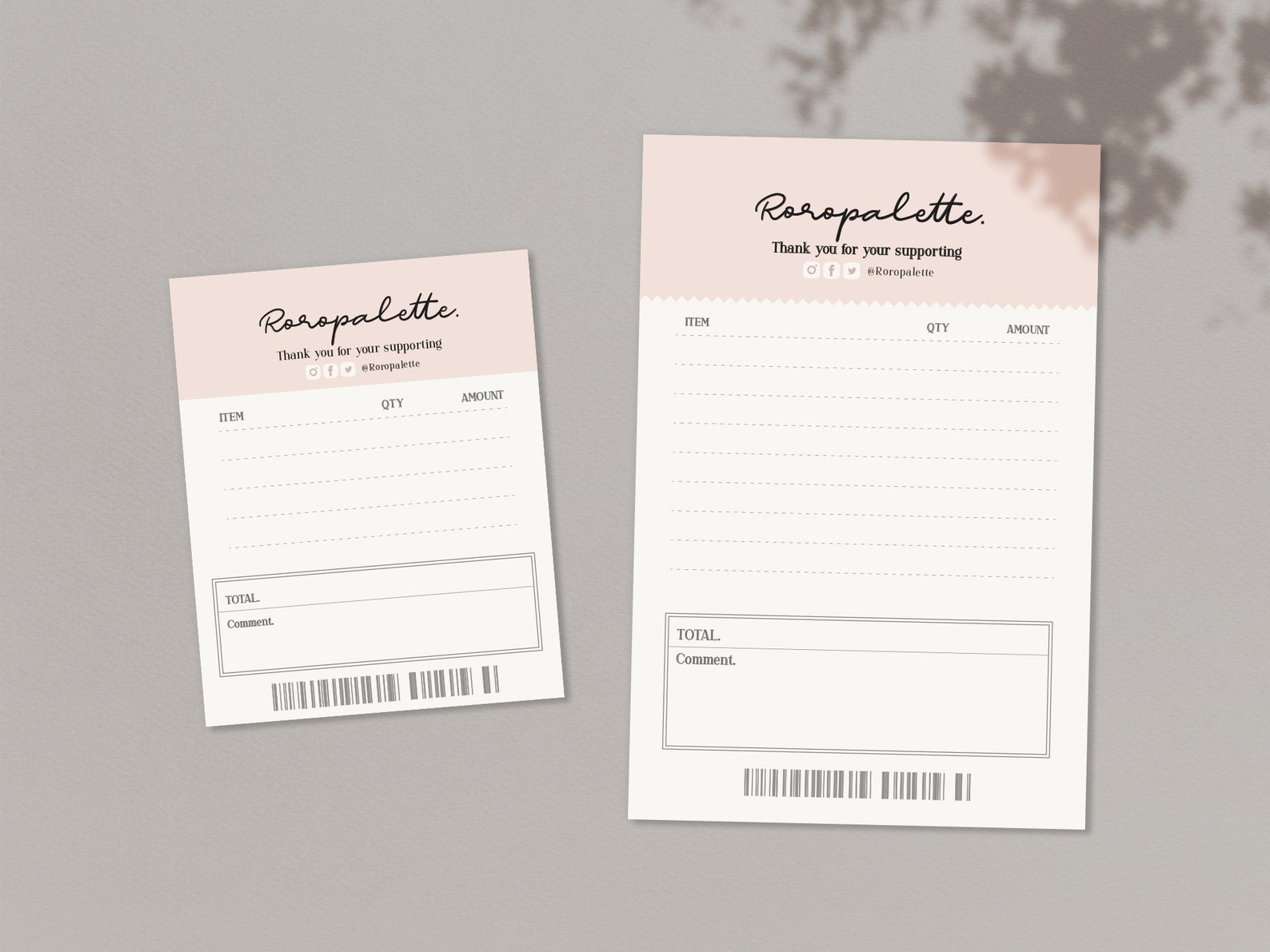 PRINTABLE Receipt Template Pink Receipt Receipt Form - Etsy UK