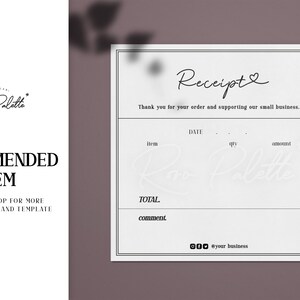 PRINTABLE Receipt Template Pink Receipt Receipt Form - Etsy Finland