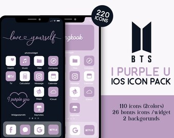BTS IOS14 App Icons I Purple You Theme Iphone Deco Ios | Etsy
