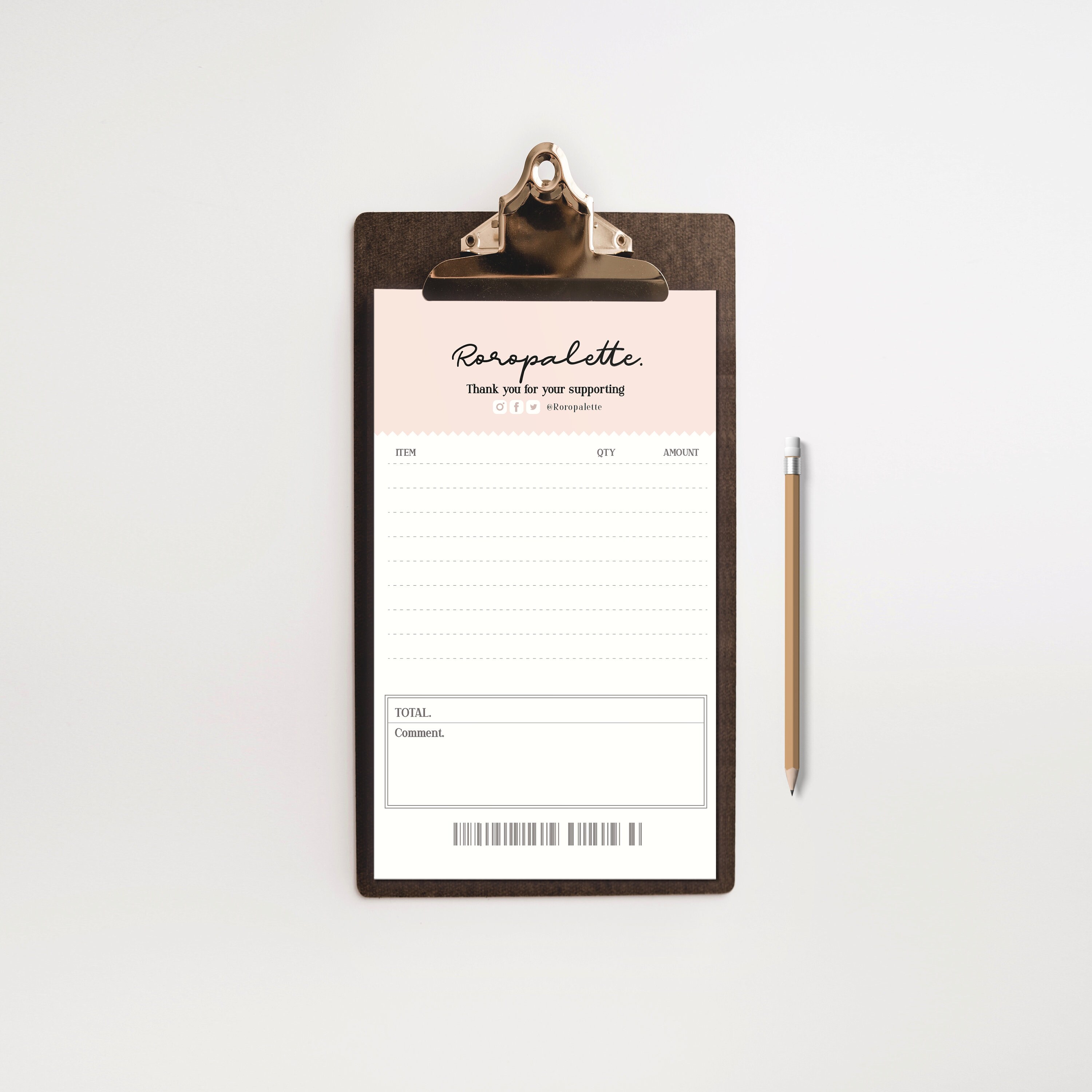 PRINTABLE Receipt Template Pink Receipt Receipt Form - Etsy UK