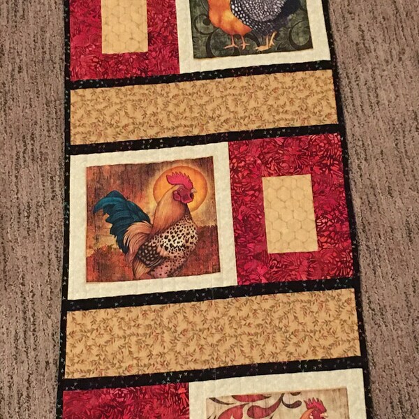 Rooster Table Runner - Etsy