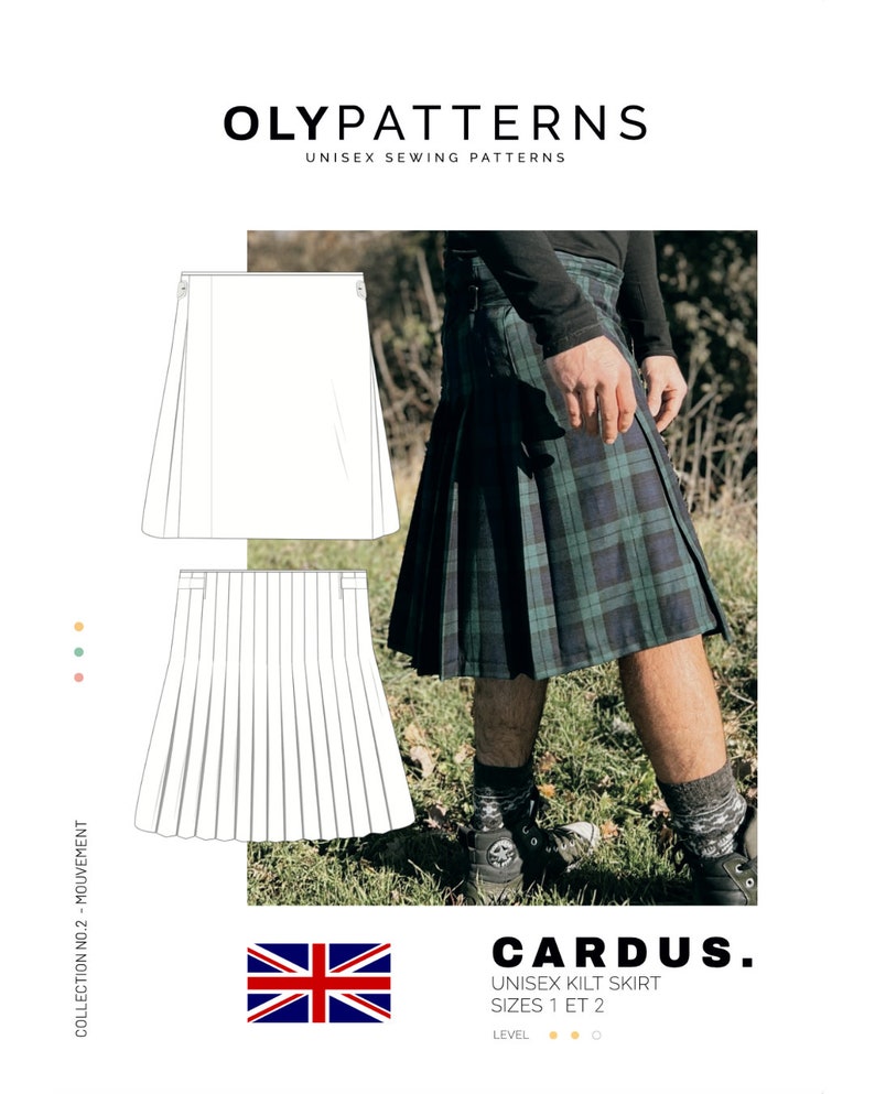 Kilt Skirt Cardus - English Digital Sewing Pattern PDF - Etsy