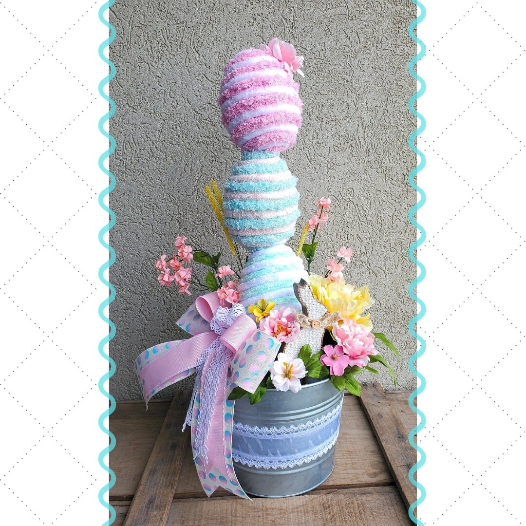 Easter Egg Floral Topiary, Easter Decor, Spring Decor, Spring ...