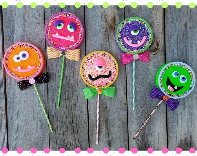 Monster Lollipops Wreath Attachment, Halloween Decor, Centerpiece Focal ...