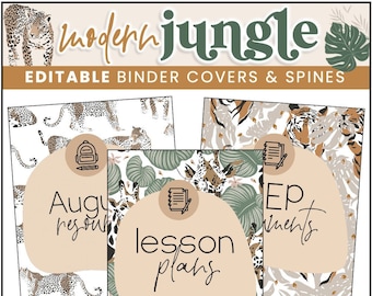 Binder Covers & Spines | Printable Classroom Decor | Jungle Theme ...