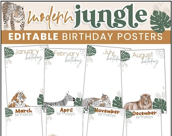Jungle Theme Bulletin Board Kit Printable Classroom Decor - Etsy