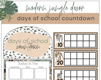 Jungle Classroom Calendar - Etsy