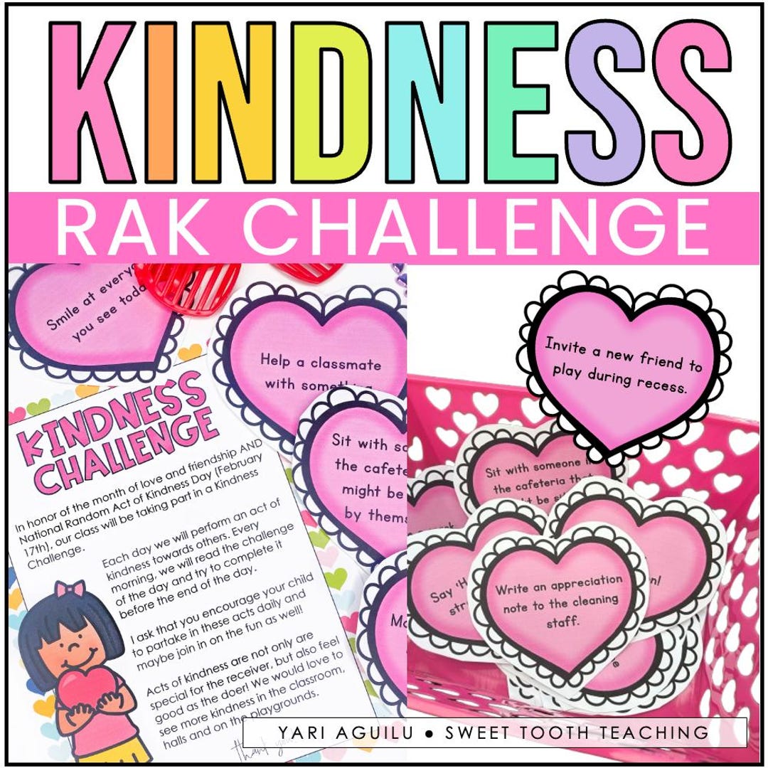Kindness Challenge- February Random Acts of Kindness | EDITABLE - Etsy