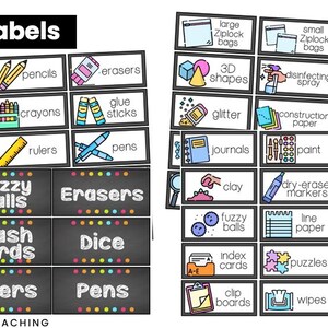 Chalkboard Bright Classroom Decor Bundle | Printable Back to School ...