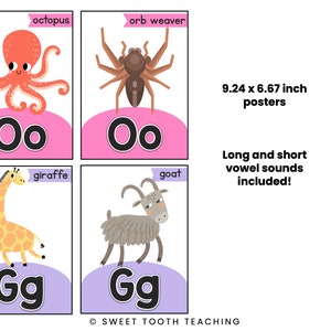 Colorful Primary Alphabet Posters Traceable Letters Groovy Garden Retro ...