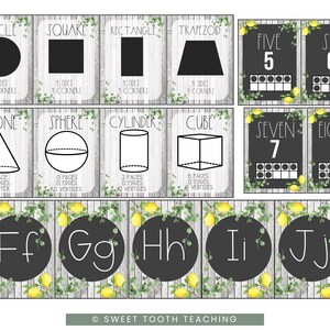 Plants & Lemons Classroom Decor: Farmhouse Theme (EDITABLE Digital ...