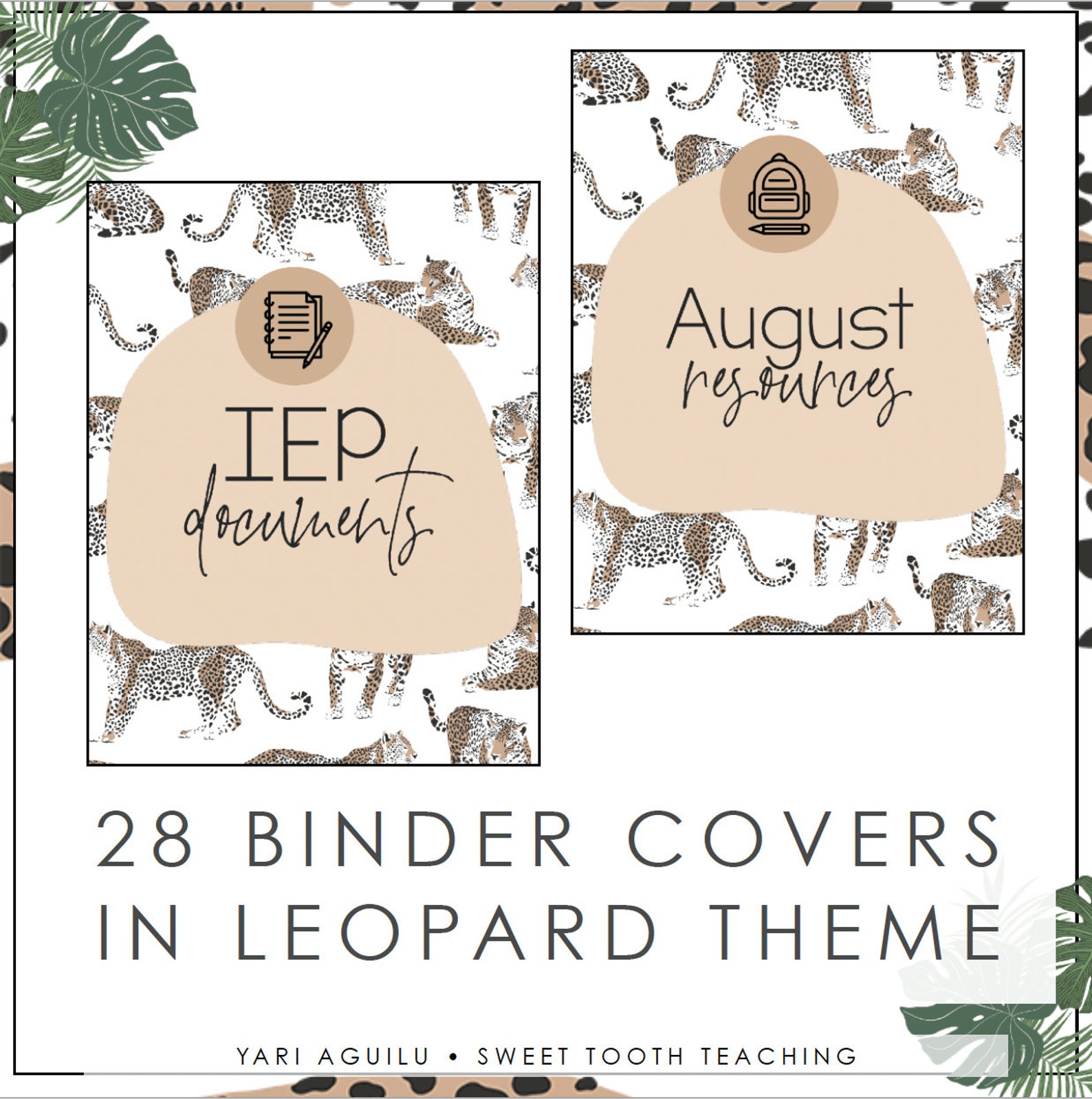 Binder Covers & Spines Printable Classroom Decor Jungle - Etsy